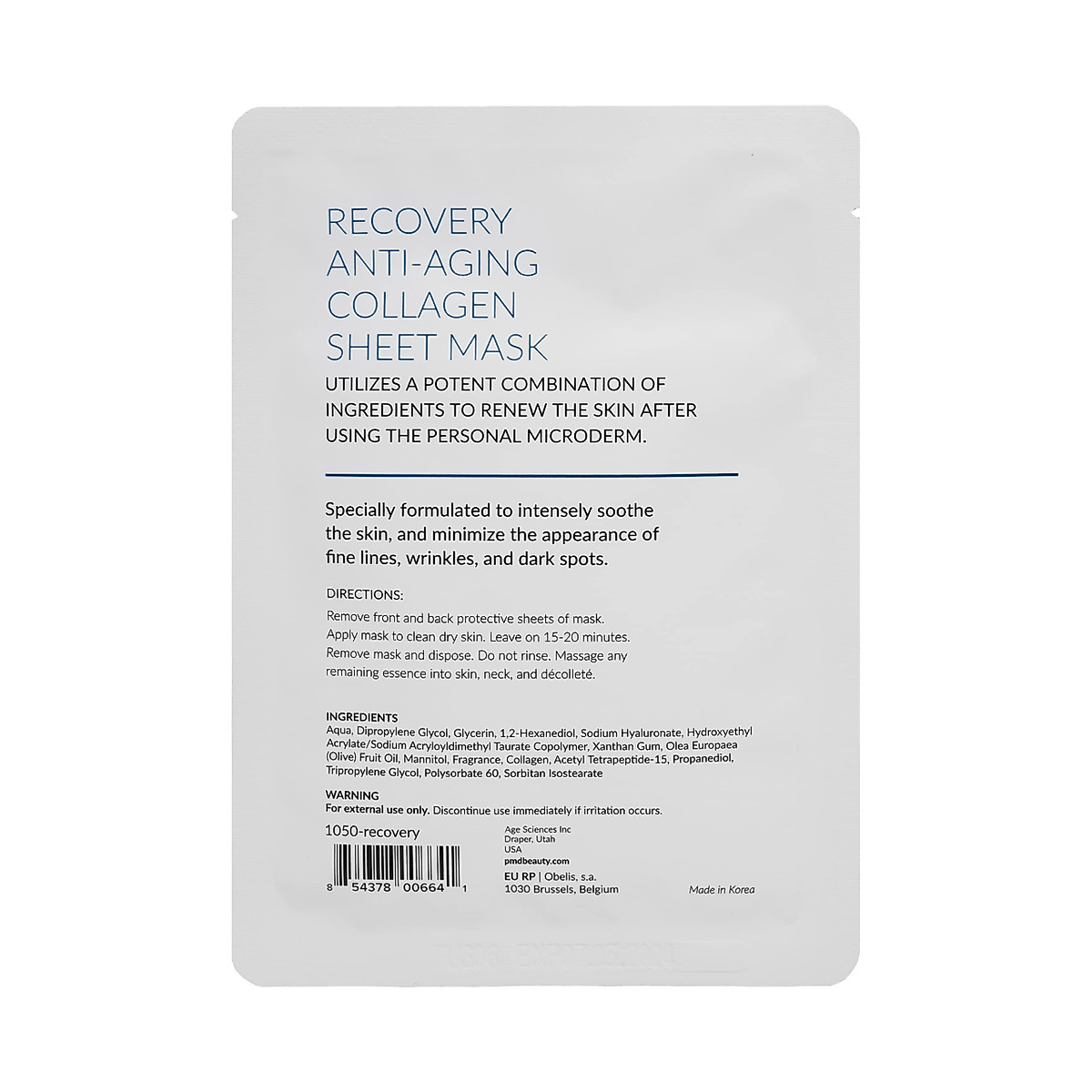 PMD Recovery Anti-Aging Collagen Sheet Mask, 5 ct.
