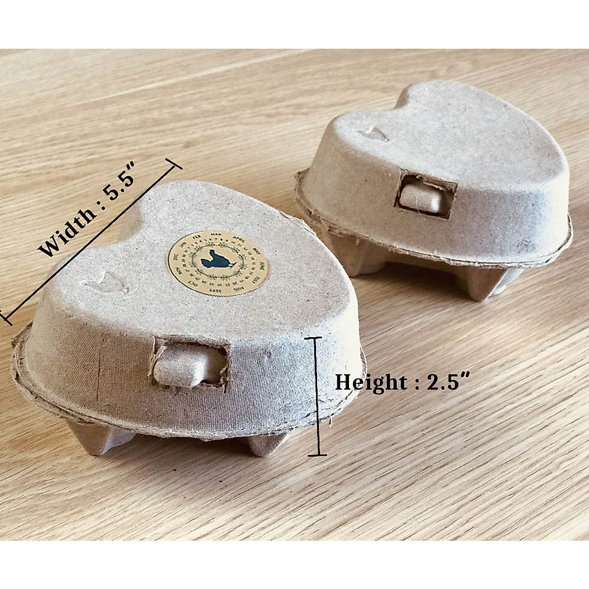 Heidi 3 Egg Carton 3-Count Paper Egg Cartons 24 pack Heart Shaped with Egg Carton Label Stickers and Jute Twine 3 cell carton for Backyard Chicken Lover Gifts