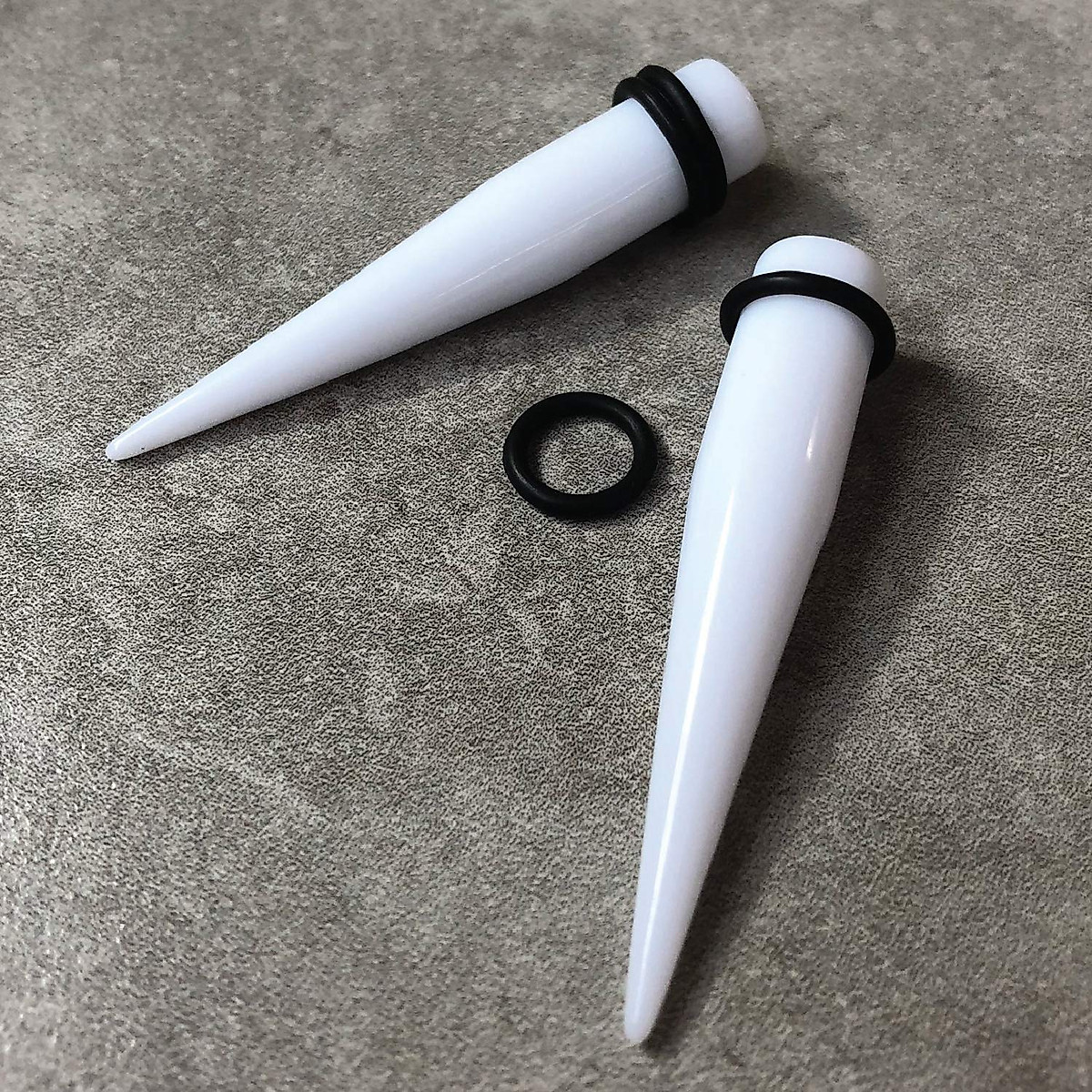 BodyJ4You 54PC Ear Stretching Kit - 14G-00G Beginner Gauges - Blue White Clear Green Purple Acrylic Tapers Spirals No Flare Plugs O-Rings - Lightweight Expanders Unisex Men Women