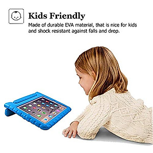 AVAWO Kids Case for Apple iPad 2 3 4 - Light Weight Shock Proof Convertible Handle Stand Kids Friendly for iPad 2, iPad 3rd Generation/ 4th Generation Tablet - Blue