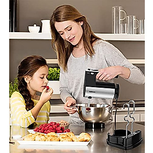 600W Electric Hand Mixer Kitchen Handheld Mixer 10 Speed Powerful with Turbo for Baking Cake Lightweight & Personal Electric Mixer with Egg Baking Beaters Dough Hooks, Whipping Mixing Cookies, Brownies, Batters, Meringues, Mashed Potatoes