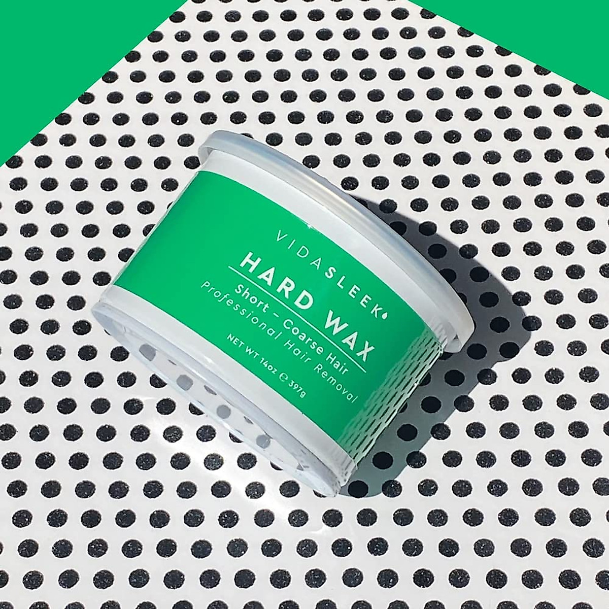 Full Body Hard Wax For Short Coarse Hairs - All Natural - Professional Size 14 oz. Tin
