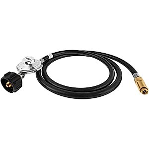 AJinTeby 6 Feet Propane Adapter Regulator and Hose for Blackstone 17 inch and 22 inch Table Top Griddle, QCC1 Low-Pressure Regulator Connect to Propane Tank
