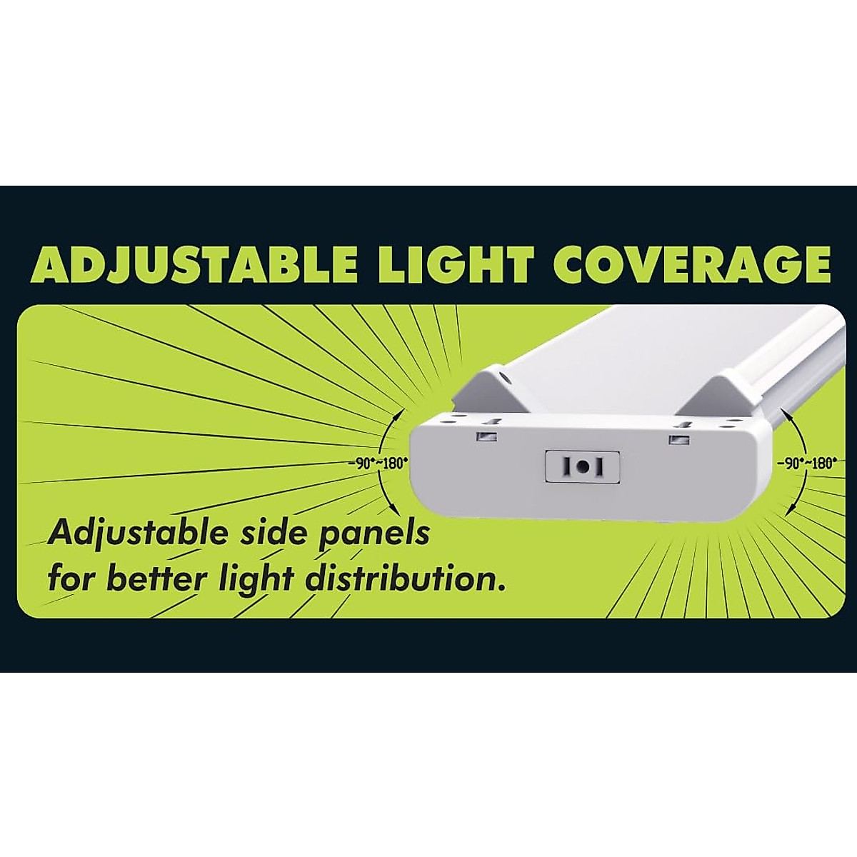 Generic 4-ft 10,000-Lumen LED Shop Light with Adjustable Light Tubes White Finish 5000K Daylight (FXSL055AMFLE/100)