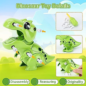 Dinosaur PlayDough Toys for Kids Play Dough Tools Set Accessories Dinosaur World Toys with Dino Models Play Dough Sets for Kids Toddlers Ages 4-8 Birthday Holiday Gift (Green)