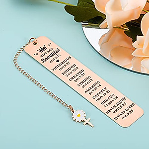 Inspirational Christian Gifts for Women Bible Verse Bookmark Book Lover Gifts Religious Gift for Women Birthday Valentines Christmas Bookmarks Gifts for Friends Girl Sister Female Bookworms Book Club