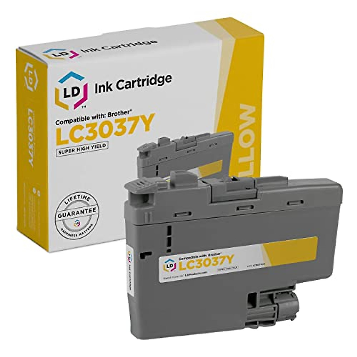 LD Compatible Ink Cartridge Replacement for Brother LC3037Y Super High Yield (Yellow)