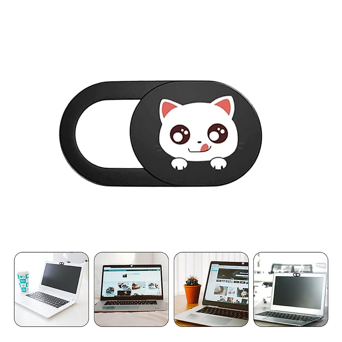SOLUSTRE 12 pcs Camera Privacy Cover Privacy Blocker Sliding Shield Webcam Blocker Sticker Web Camera Cover LED Tablet Camera Cover Laptop tableta Webcam Lens Cover Animal Slider Computer