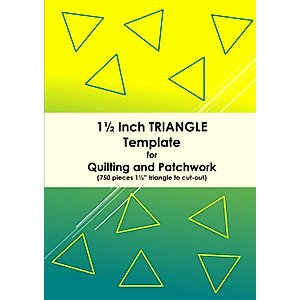 750 Pieces, 1 1/2 (1.5) Inch Triangle Templates for Quilting and Patchwork: 1.5" Triangle Paper Templates ('To Cut Out') | 1 1/2" Triangle Paper for ... Templates for Crafts, Sewing, DIY Projects