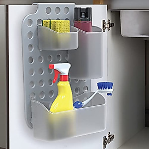 Brookstone, Hanging Shower Caddy, Customizable Bathroom Organizer, Helps Maximize your Bath Space, Dries Quickly with Drainage Holes, Use at Home or Dorm/College