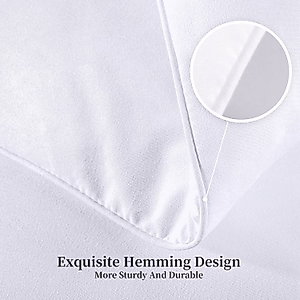 Kingsley trend Queen Comforter Duvet Insert - All Season Quilted Ultra Soft Breathable Down Alternative, Box Stitch White Comforter with Corner Tabs, 90x90