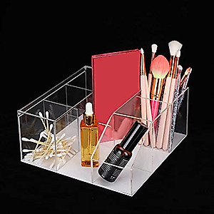 Eyelash Beauty Organizer, Acrylic Eyelash Grafting Tool Storage Beauty Tool W/Tweezers Holder Display Boxes for Home Eyelash Salon (Transparent)