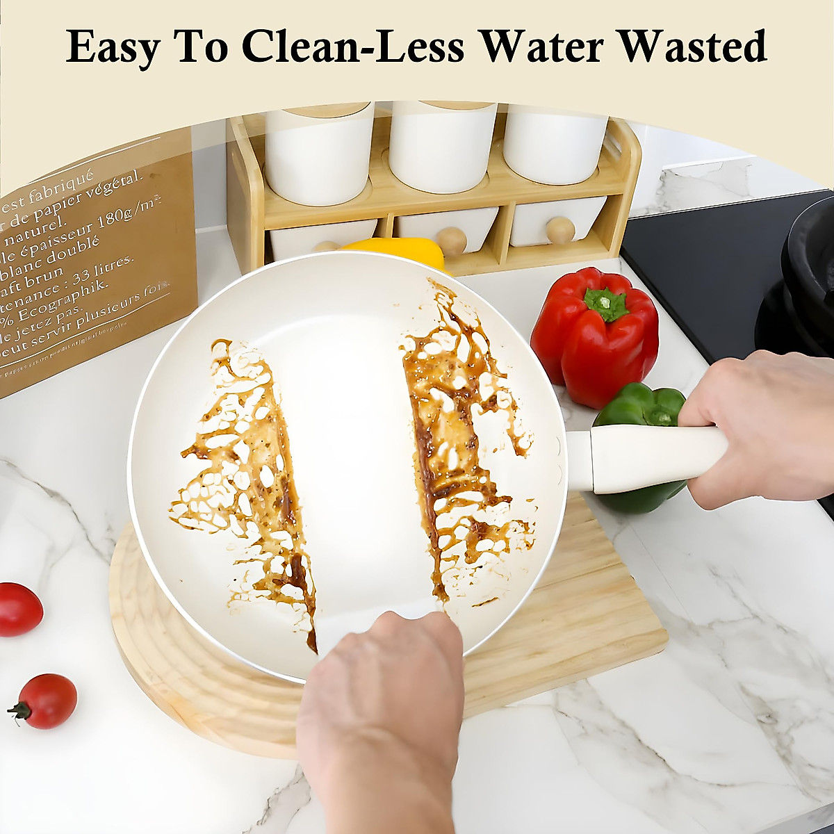 Meythway Pots and Pans Set Ultra Nonstick, 6 Piece Kitchen Healthy Ceramic Coating Cookware Sets, Non-Toxic Cookware with Stay Cool Handle, Induction Compatible & Dishwasher Safe, 100% PFOA&PFOS Free