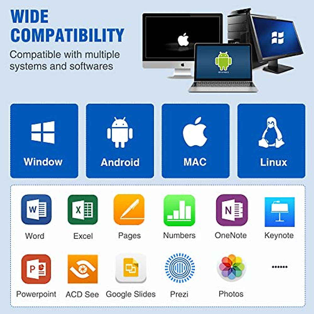 KICKDOT Presentation Clicker Remote with Red Laser Pointer, Finger Ring Powerpoint Clicker Rechargeable, RF 2.4GHz Wireless Presenter Slideshow Clicker for Powerpoint/Presentation/Google Slides/Mac/PC