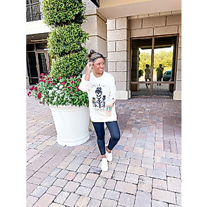 MOUSYA Halloween Skeleton Sweatshirt Women Skull Shirt Funny Coffee Skeleton Hoodie Fall Long Sleeve Pullover Tops