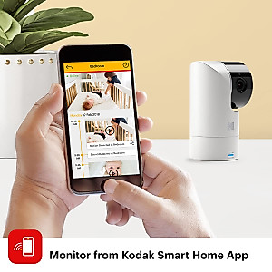 KODAK Cherish C125 Video Baby Monitor, with App and Two Way Talk, Comfort Your Baby, Elderly, Pets and Family from Anywhere, Whether You’re Home or Away