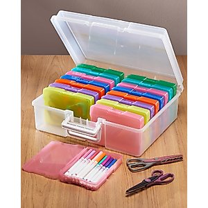 MSR Imports Crafts or Photograph Storage Case with Containers - 17 Pieces - Multicolor, Multicolored