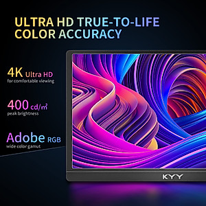 KYY 15.6'' Portable Monitor Bundle [K3 Black & K3-3 Grey] 1080P 4K FHD USB-C Laptop Monitor HDMI Computer Display HDR IPS Gaming Monitor w/Smart Cover & Dual Speakers, for Laptop PC Phone PS4 Xbox Swi