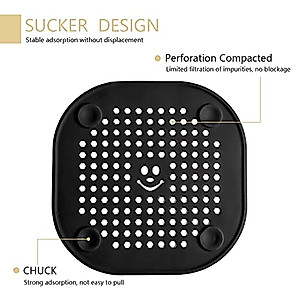 2 Pack Drain Hair Catcher Silicone Bathroom Accessories Shower Drain Protector Sink Drain Strainer Hair Stopper for Shower Kitchen Bathroom Tub Grey