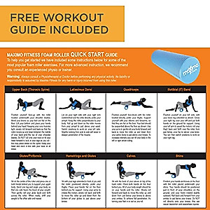 Maximo Fitness Foam Roller - 18" x 6" High Density Exercise Roller for Trigger Point Self Massage, Muscle and Back Roller for Fitness, Physical Therapy, Yoga and Pilates, Gym Equipment, Green