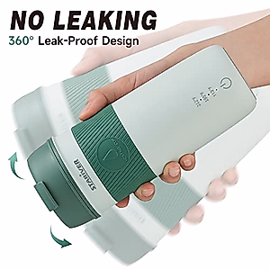 Stariver Travel Electric Kettle, 350ML Portable Electric Tea Kettle BPA-Free, Small Electric Kettle with 3 Temp Setting, Hot Water Boiler with Keep Warm, 304 Stainless Steel and Fast Boil, Green