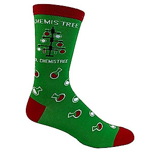 Crazy Dog T-Shirts Men's Oh Chemis Tree Socks Funny Christmas Tree Chemistry Science Nerdy Graphic Novelty Footwear