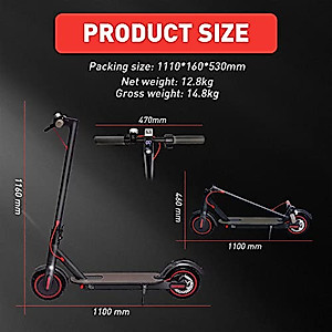 drosery Electric Scooter, 350W Motor 8.5" Solid Tires Electric Scooter Adults, 20 Miles Range 18.6 MPH Speed with App, 36V 10.4Ah Battery, Folding Commuter Scooter Electric for for Adults Kids Teens