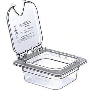 Carlisle FoodService Products 3068307 Plastic Food Pan, 1/6 Size, 2.5 Inches Deep, Clear