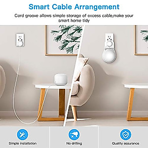 VOMENC 【3Pack Outlet Holder Only for Google Nest WiFi Point, No Tools Required and No Cord Clutter Easy Moved Holder Bracket Compatible with Google Nest WiFi Point (3PACK)