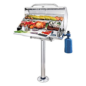 Magma Products Cabo Gas Grill + Double Locking Stowable Pedestal Mount