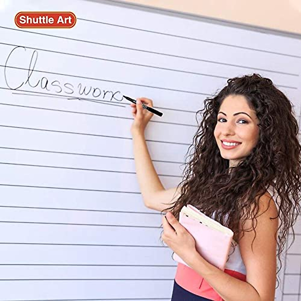 Shuttle Art Dry Erase Markers, 15 Pack Black Magnetic Whiteboard Markers with Erase,Fine Point Dry Erase Markers Perfect For Writing on Whiteboards, Dry-Erase Boards,Mirrors for School Office Home