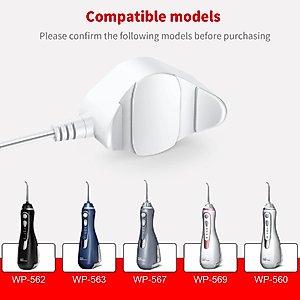 MEROM Water Pik WP560 Magnetic Charger Replacement Compatible with Waterpik WP560 WP562 WP563 WP567 WP569 WP-582 Cordless Advanced Water Flosser Magnet Charging Cord Battery Charger