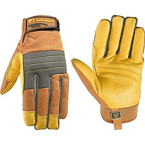 Wells Lamont mens 3238 Work Gloves, Whiskey Tan, Large US
