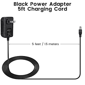 30W Power Adapter Cord Replacement for Echo Show 21, Show 15 2nd, Echo Show 10, Echo Show 8, Echo (4th Gen.), Echo (3rd Gen.) - Wall Charger Plug Long Cable 5ft, Black