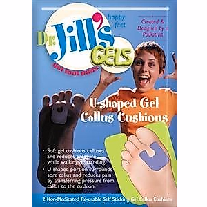 Dr. Jills Gel"U"-Shaped Callus Pads (Self-Stick & Re-Usable)