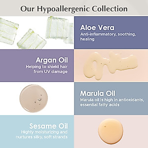 THEORIE PURE Travel Size Toiletries Set - Hypoallergenic Shampoo, Conditioner, Body Wash & Face Scrub - Fragrance-Free, No Sulfates or Parabens - Clean Beauty Essentials for Hair & Skin