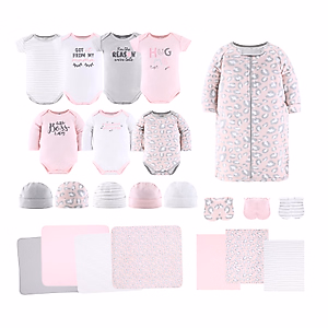The Peanutshell Newborn Clothes & Essentials Gift Set for Baby Girls - 23 Pieces - Fits Newborns to 3 Months