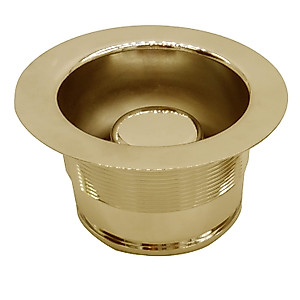 Westbrass D2105-01 3-1/2" EZ-Mount Sink Waste Disposal Drain Flange and Stopper, 1-Pack, Polished Brass