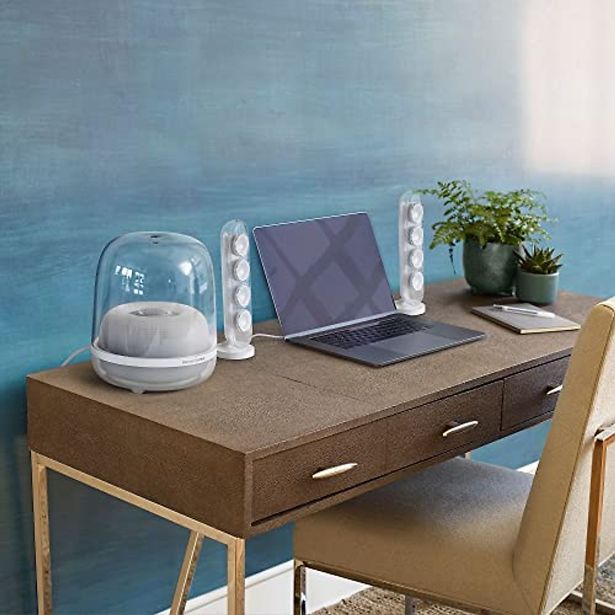 Harman Kardon HK SoundSticks 4-2.1 Bluetooth Speaker System with Deep Bass and Inspiring Industrial Design (White)