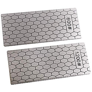 SHARPHOS Double Sided Diamond Sharpening Stone Plate Knife Sharpener Honing Polishing 6 Inch x 2.5 Inch (600/1200 Grit)