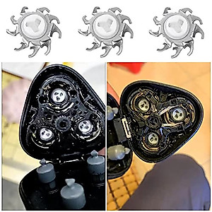 TorSor 6 Pack Electric Shaver Blade Heads Replacement for Flyco Shavers FS302US FS370US FS306US FS807 FS808 FS809 FS863 FS867 FS868 FS869 Rotary Razor Head Shaving Blades Spare Parts Trimmer