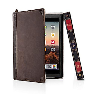 Twelve South BookBook Case for iPad Mini 5 | Hardback Leather Cover with Multi-Angle Viewing and Apple Pencil Slot (Brown)