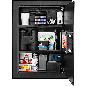 Barska Biometric Fingerprint Security Wall Safe 0.52 Cubic Ft