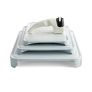 CUTCO Model 6014 Santoku Signature Set with Steak Knives............23 High Carbon Stainless knives & forks (including 10 #2159 Steak Knives) with Classic Dark Brown handles (often called "Black") in factory-sealed plastic bags...........#1652 Honey Oak k