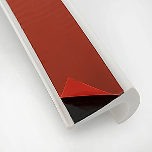 RecPro RV PVC Plastic Rain Gutter | Adhesive Backing Included | Flexible Drip Rail Molding (5, Black)