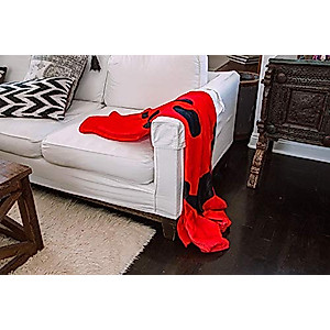 Kool-Aid Man Plush Throw Blanket | Cozy Sherpa Wrap Covering for Sofa, Bed | Super Soft Lightweight Fleece Blanket | Geeky Home Decor | 45 x 60 Inches