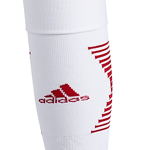 adidas Speed 3 Soccer Socks (1 Pair), White/Team Power Red, Large