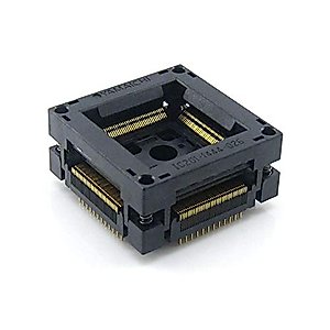 QFP144 Coverless Programming Adapter Socket/Burning Socket/IC Test Socket IC201-1444-026, 144-Pin, 0.5mm Pitch, IC Test Burn-in Socket, Applied to QFP144, TQFP144, FQFP144, PQFP144 Packages.