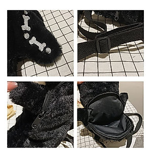 Bestmaple Skeleton Backpacks for Girls Cute Skull Plush Shoulder Bag Cute Demon Animal Halloween