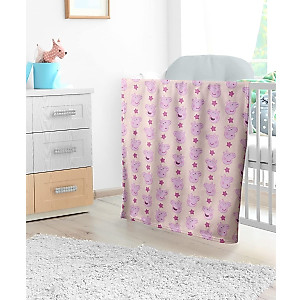 LOGOVISION Peppa Pig Lightweight Baby Blanket, 30"X40", Peppa Face Pattern Unisex for Infants Girls & Boys